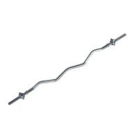 China 120cm 50kg Super Curl EZ Dumbbell Barbell Bar with Star Collars Steel 25mm 30mm for sale
