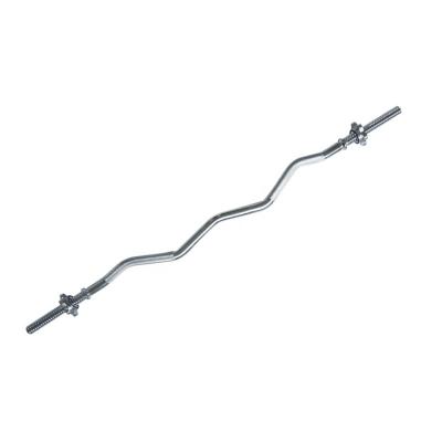 China 120cm 50kg Super Curl EZ Dumbbell Barbell Bar with Star Collars Steel 25mm 30mm for sale