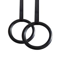 China ABS Gymnastic Rings with Nylon Straps 1000 lbs Capacity for Crossfit Training for sale