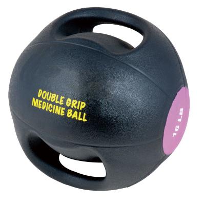 China Rubber Medicine Ball with Handle for Gym Training Heavy Duty Anti-Slip 2kg 3kg 4kg 5kg for sale