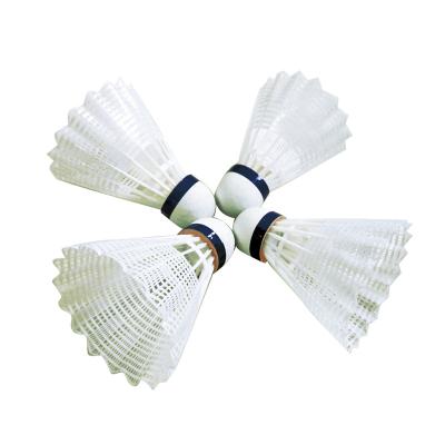 China Nylon Badminton Training Shuttlecock White Goose Feathers Durable 12 Pack for sale