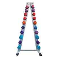 China Commercial Steel Adjustable Dumbbell Stand Rack with ABS Plastic Slot Black 50 Pcs MOQ for sale
