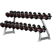 China Commercial Weight Lifting Dumbbell 3 Tier Vertical Bar Rack Custom Logo for sale