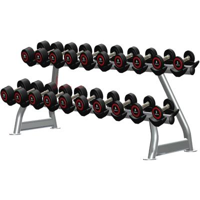 China Commercial Weight Lifting Dumbbell 3 Tier Vertical Bar Rack Custom Logo for sale