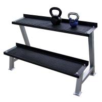 China Three Layer Kettlebell Storage Rack Metal Dumbbell Fitness Equipment 80x50x90cm for sale