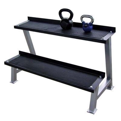 China Three Layer Kettlebell Storage Rack Metal Dumbbell Fitness Equipment 80x50x90cm for sale