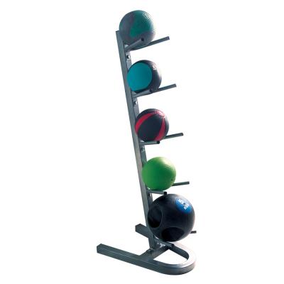 China Heavy Duty Medicine Ball Rack 5 Tier Steel Dumbbell Storage Stand Gym Equipment for sale