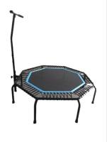 China 1.0mm Polypropylene Mini Trampoline with Handrail Foldable Fitness Trampoline for Home Gym for sale