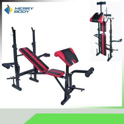 China Merrybody Adjustable Weight Bench with Leg Curl 24.5kg for Home Gym for sale