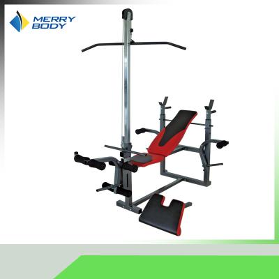 China Foam Integrated Gym Fitness Equipments Lat Pull Down Machine Bench Platform for sale