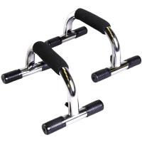 China Chrome Steel H Shaped Push Up Bar Stands with Foam Grip Handles for Wrist Exercise for sale