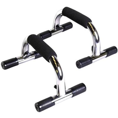 China Chrome Steel H Shaped Push Up Bar Stands with Foam Grip Handles for Wrist Exercise for sale