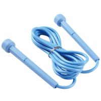 China Weighted Speed Sport PVC Jump Rope Adjustable Length 10mm Cable Blue for sale