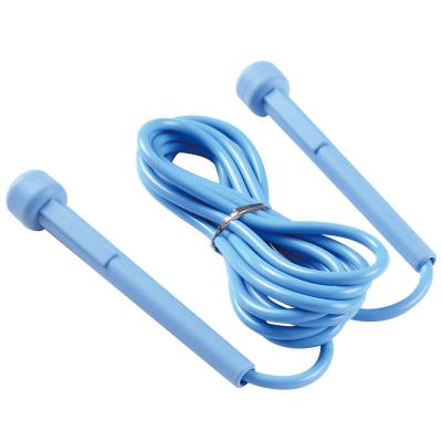 China Weighted Speed Sport PVC Jump Rope Adjustable Length 10mm Cable Blue for sale