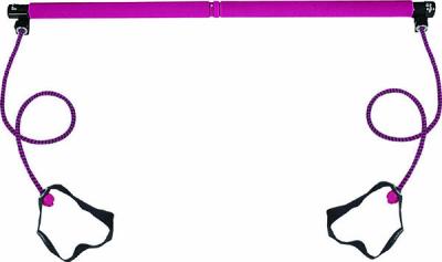 China 3 Section Aluminum Pilates Bar with Resistance Bands Adjustable TPE NBR Pull Up Bar for sale