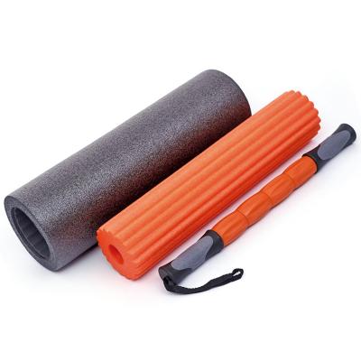 China 3 in 1 Muscle Massage Foam Roller TPR EVA Hollow Colorful Yoga Exercise 33cm for sale