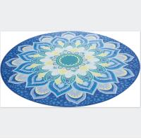 China Eco Friendly Round Suede Yoga Mat 1400mm x 3mm Natural Rubber Non Slip for Kundalini Pilates for sale
