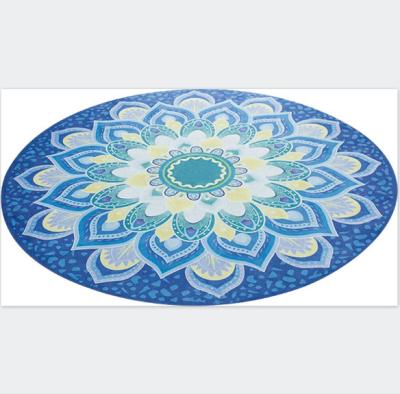 China Eco Friendly Round Suede Yoga Mat 1400mm x 3mm Natural Rubber Non Slip for Kundalini Pilates for sale