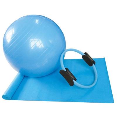 China 65cm Yoga Ball Set with Mat and Pilates Ring PVC TPR Gym Stability Ball Kit for sale