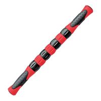 China TPR Bearing Muscle Massage Roller Stick 44cm Yoga Club Red Black Custom Colors for sale