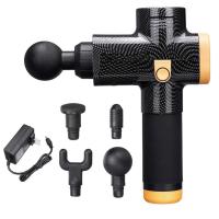 China Electric Muscle Massager Gun 6.2cm Deep Tissue Percussion Massager 3 Speeds 4 Heads for sale