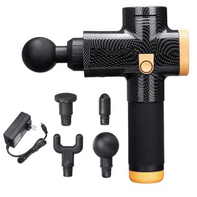 China Electric Muscle Massager Gun 6.2cm Deep Tissue Percussion Massager 3 Speeds 4 Heads for sale