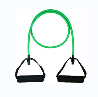 China TPE Resistance Exercise Band with Foam Handles for Gym Crossfit Training 5 Colors for sale
