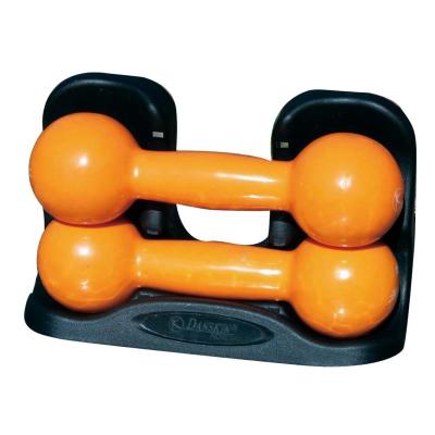 China Jogging 2.5lb 4lb Vinyl Dumbbell Set With Rack Colorful for sale