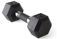 China Hex Rubber Coated Dumbbell 10kg 15kg Anti-Slip Grip Anti-Roll Design for Fitness Center for sale