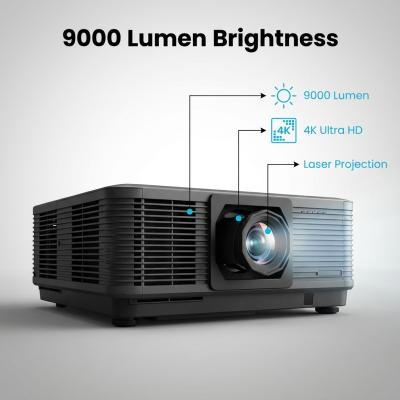 China 9000 Lumen High Brightness 4K Resolution Dual-Color Laser Projector for Large Meeting Room for sale