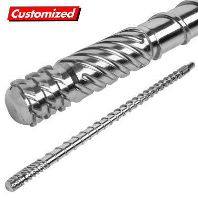 China Custom Extruder Screw Barrel Φ30-Φ150 with HRC58-68 Hardness for PP Pelleting Extruder Energy Saving for sale