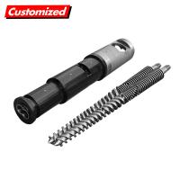 China Custom OEM Conical Twin Screw Barrel Set Φ30-150mm with HRC58-68 Hardness for Plastic Extrusion Machines for sale