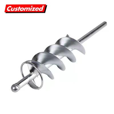 China 304 Stainless Steel Food Grade Auger Screw Mixing Rod Customized for Building Construction for sale