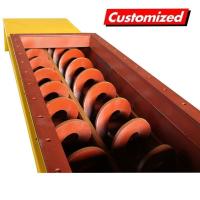 China Stainless Steel Customized Heat Resistant Shaftless Screw Auger Conveyor System 100% Fill Rate for sale