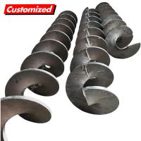 China Custom Stainless Steel Auger Screw Spiral Blade SS304 SS316L 200C for Industrial Conveyor Systems for sale