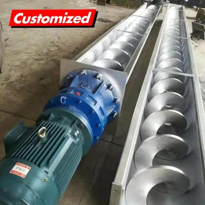 China Customized Stainless Steel Screw Auger Conveyor 220V 380V 600V 0.4kW 22kW for sale