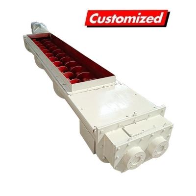 China Custom Carbon Steel Double Shaft Screw Conveyor SLS300 Heat Resistant Auger Conveyor 3500mm for sale