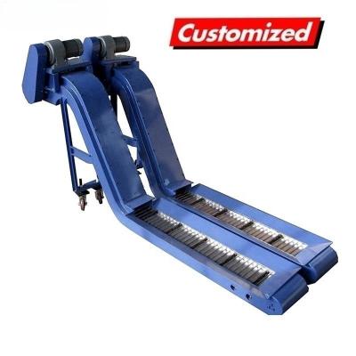 China Flat Plate Chip Chain Scraper Conveyor - 220V/380V Steel Plate Belt System with 1 Year Warranty for sale