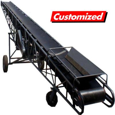 China Custom Adjustable Height Belt Conveyor 500mm Width 4KW Motor with 220-380V Voltage for Industrial Material Handling for sale