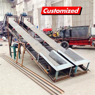 China Custom Portable Inclined Belt Conveyor System 500mm Width 4KW Motor for Industrial Material Transport for sale