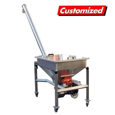 China Stainless Steel Heat Resistant Screw Conveyor Auger Feeder with Hopper 1 Year Warranty for sale