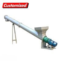 China Stainless Steel Heat Resistant Flexible Screw Conveyor 440V Inclining Spiral Auger Feeder for sale