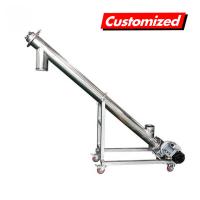 China Stainless Steel Heat Resistant Flexible Screw Auger Feeder for Powder Conveyor Customizable for sale