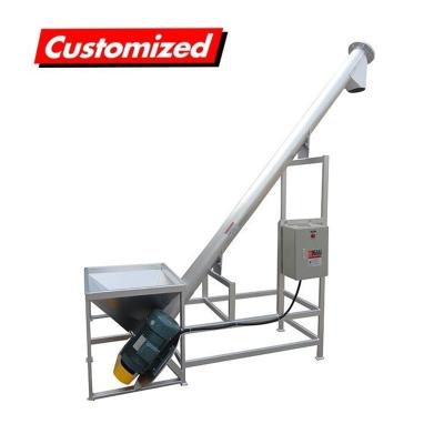 China Fire Resistant Stainless Steel Customized Screw Auger Feeder with Hopper for Grain Transport 1.5-18.5kW for sale
