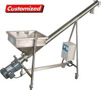 China Custom Stainless Steel Screw Feeder Conveyor 220V 380V Heat Resistant Hopper Auger for sale
