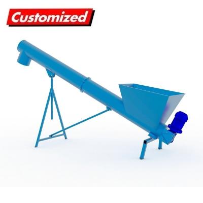 China Industrial Electric Screw Auger Conveyor 380V for Bulk Material Handling with Customized Diameter Options for sale