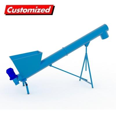 China OEM Custom Hopper Auger Conveyor 380V Flexible Screw Conveyor for Concrete Gravel Handling for sale
