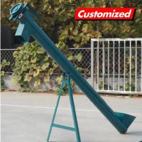 China Large Capacity Helical Blade Inclined Screw Conveyor with Hopper - 108-500mm Pipe Thickness, 20m Lifting Height for sale