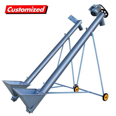 China Industrial Mini Inclined Screw Conveyor 220V/380V Customizable Stainless Steel Feeder Machine for Bulk Materials for sale