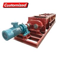 China Stainless Steel Double Axis Dust Humidifying Blender with Screw Auger Conveyor 5-10 TPH for sale